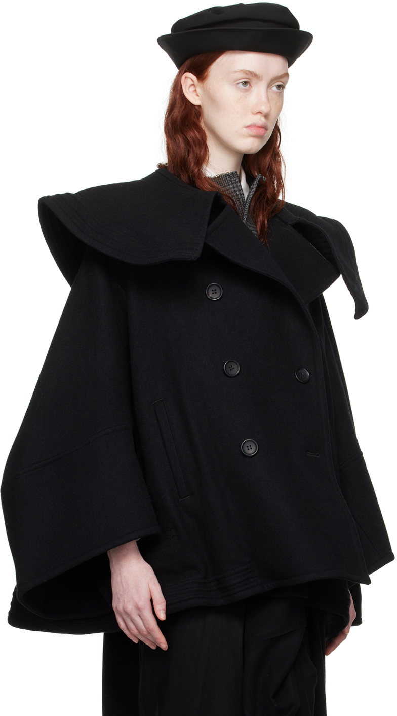 Yohji Yamamoto Black Wire Coat Yohji Yamamoto