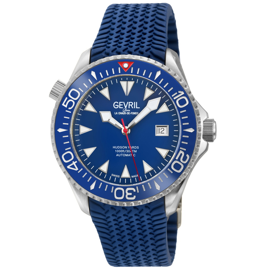 Gevril Hudson Yards Automatic Blue Dial Mens Watch 48807R Gevril