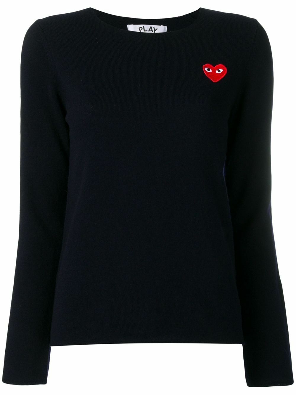 COMME DES GARCONS PLAY - Wool Embroidered Heart Sweater Comme des ...