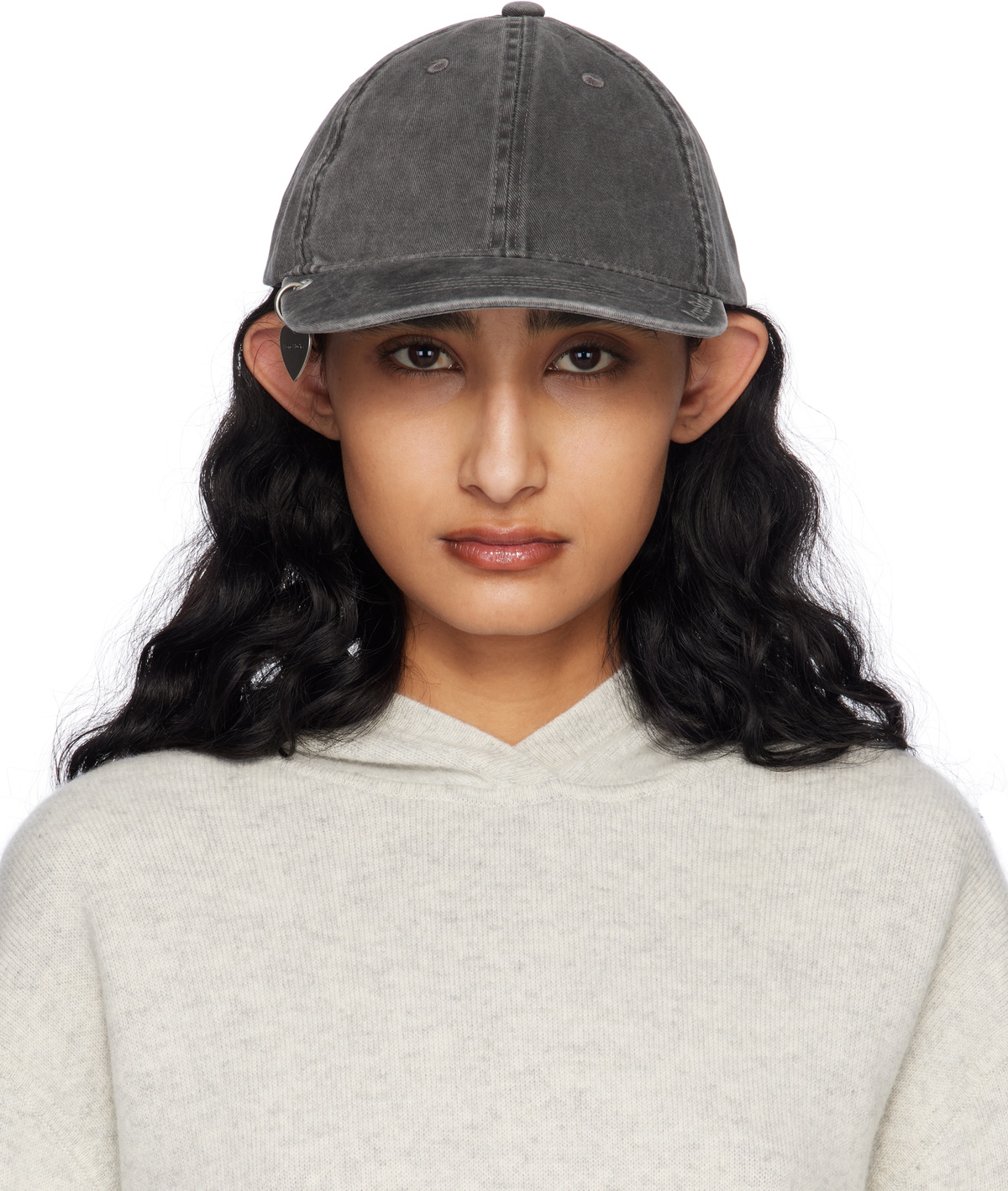 Acne Studios Black Twill Pendant Cap Acne Studios