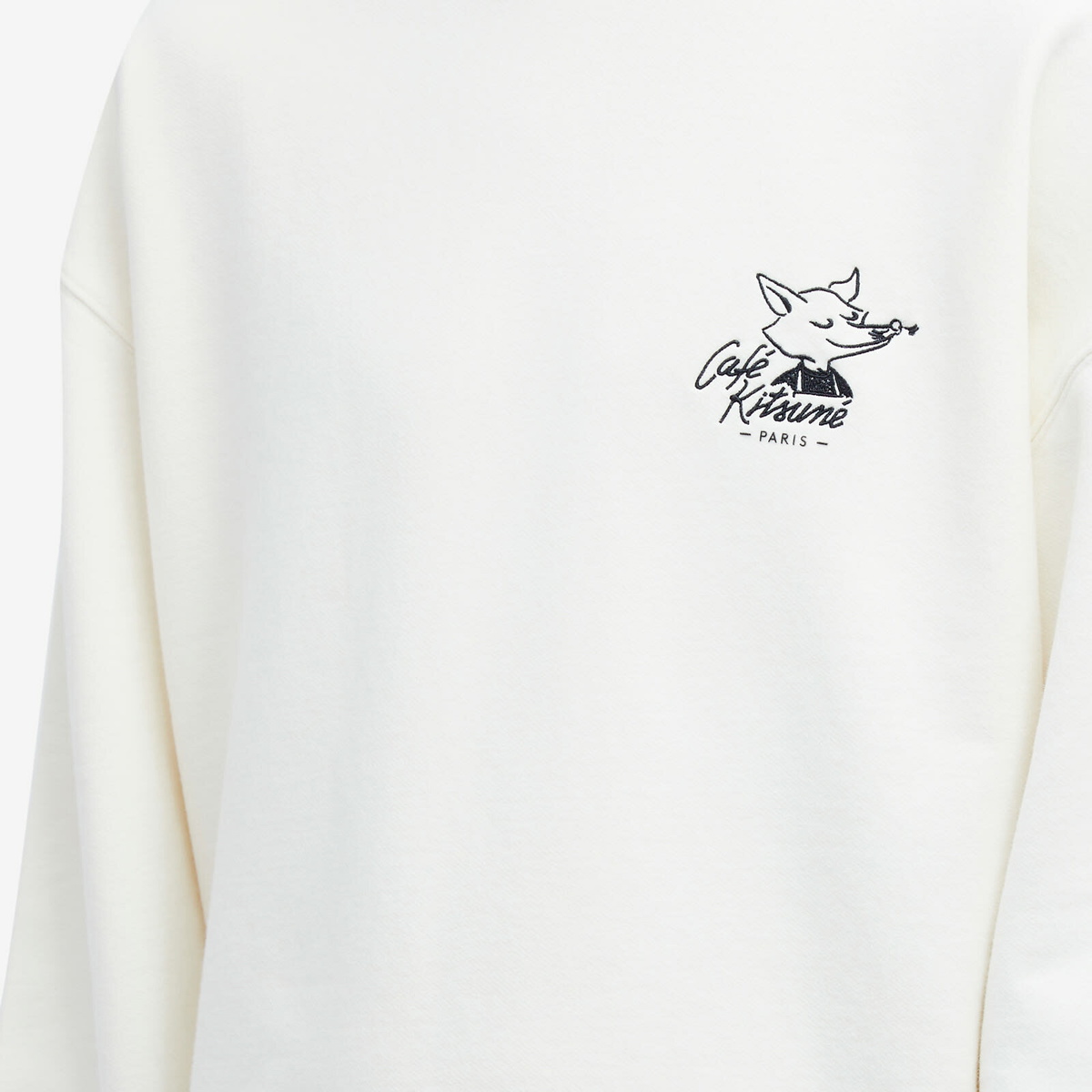 Cafe Kitsune Men's Café Kitsune Fox Relax Sweater in Tapioca Cafe Kitsune