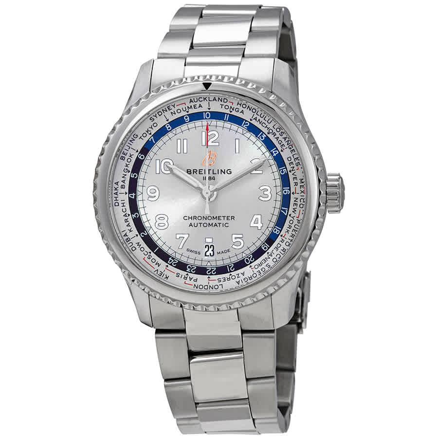 Breitling Navitimer 8 Unitime Automatic 43 mm Silver Dial Mens Watch ...