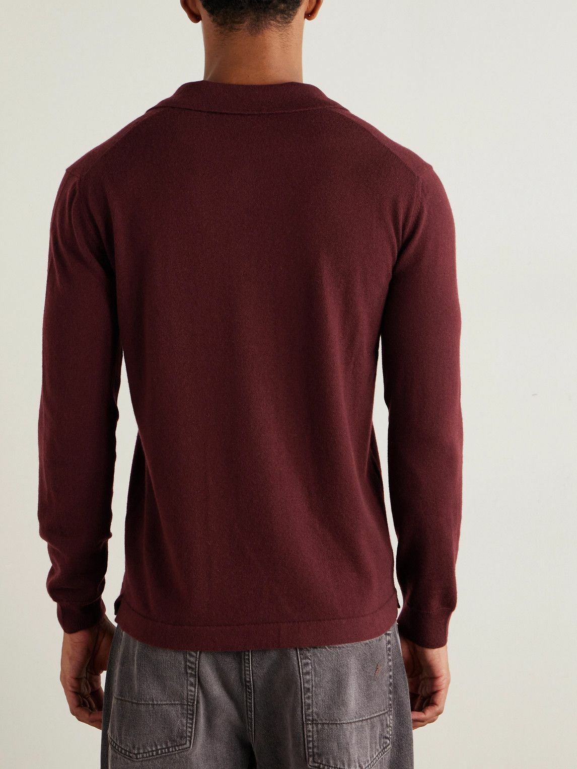 PIACENZA 1733 - Slim-Fit Cashmere Polo Shirt - Burgundy Piacenza Cashmere
