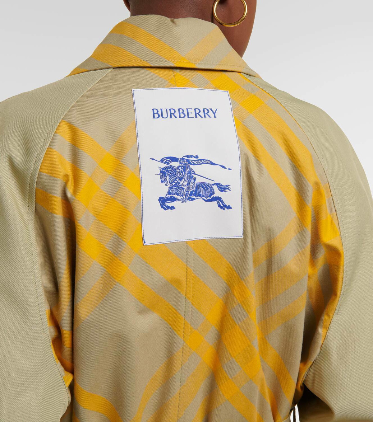 Burberry Checked cotton gabardine trench coat Burberry