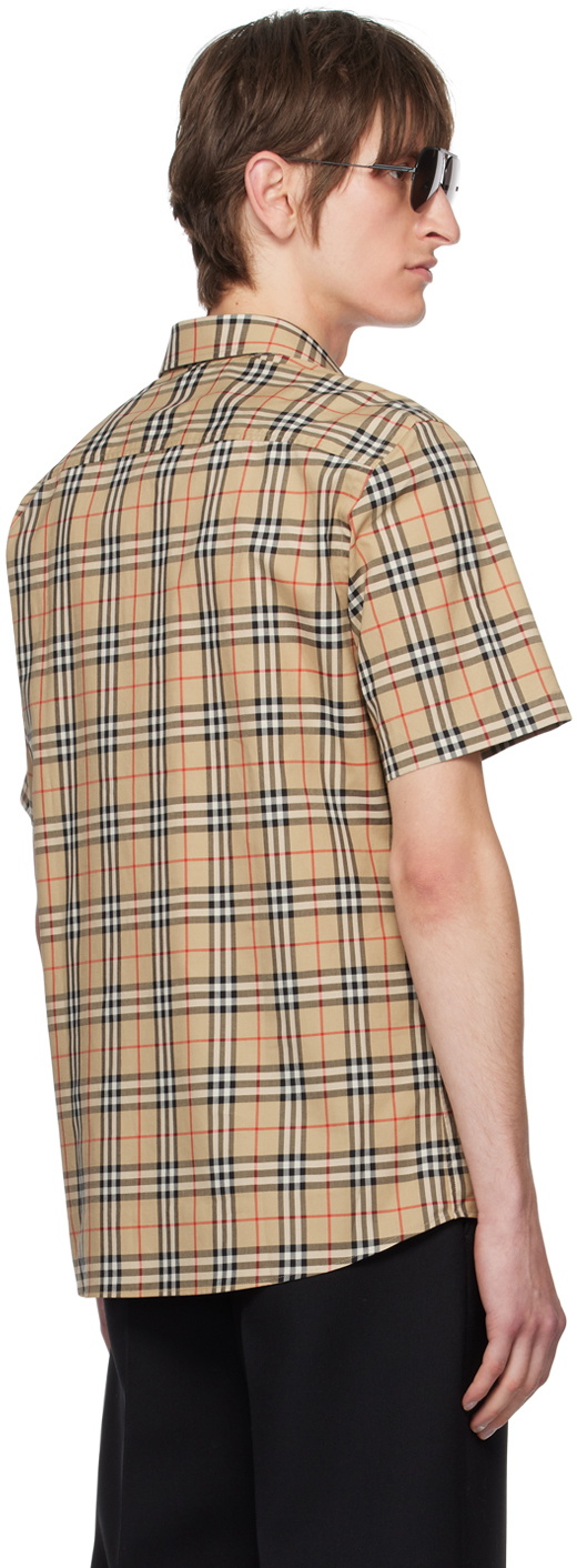 Burberry Beige Check Shirt Burberry