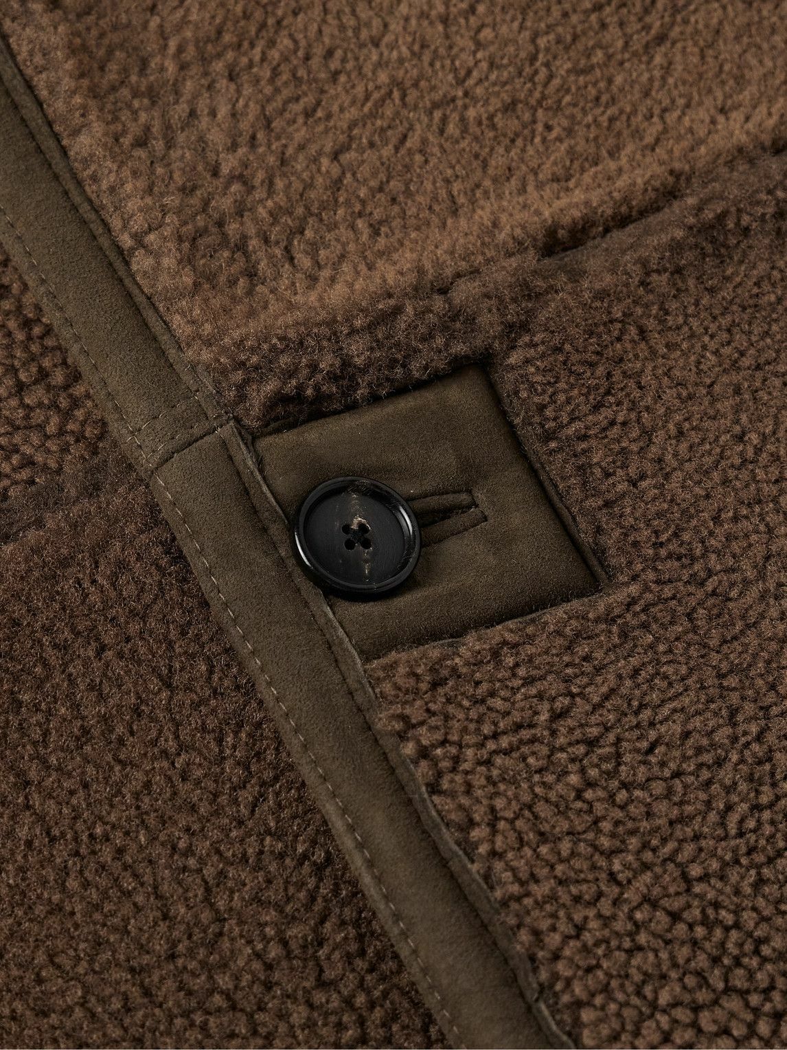 BODE - Ranch Reversible Shearling Coat - Brown Bode