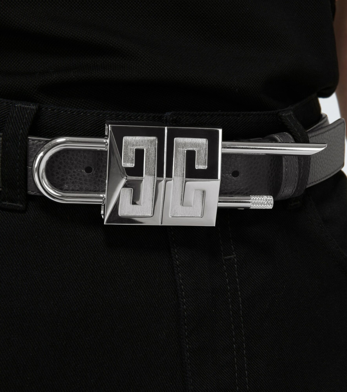 Givenchy - Grained leather padlock belt Givenchy