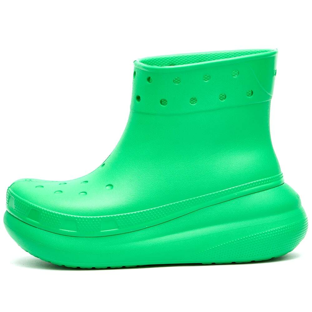 Crocs Women s Classic Crush Rain Boot in Grass Green Crocs