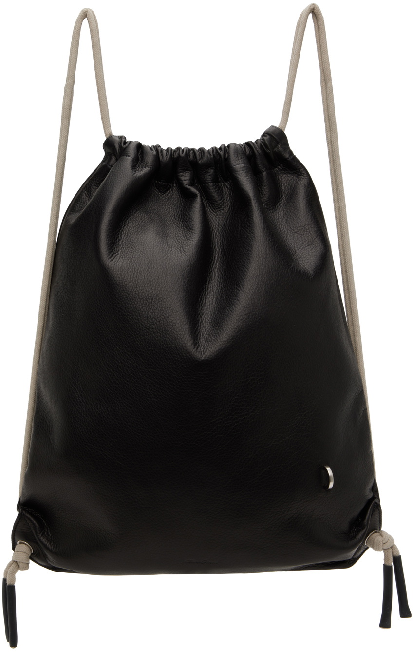 Rick Owens Black Drawstring Backpack Rick Owens