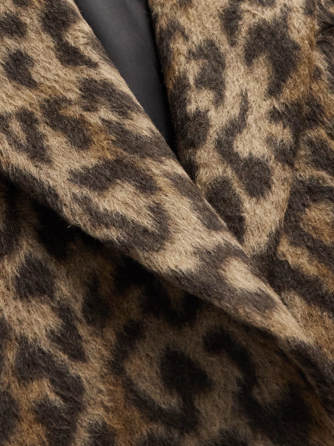 AMIRI - Leopard-Print Textured-Knit Coat - Brown Amiri
