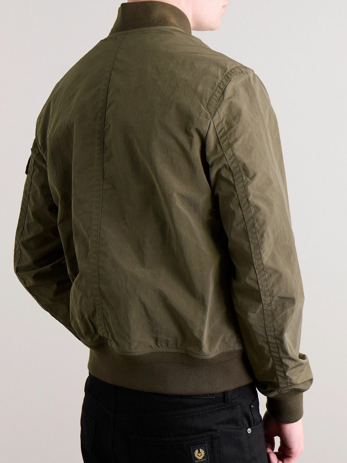 Belstaff - Freight Logo-Appliquéd Shell Bomber Jacket - Green Belstaff
