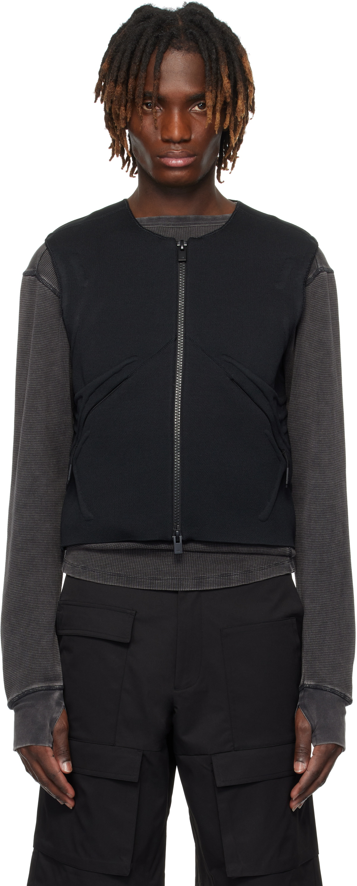 HELIOT EMIL Black Stratum Vest Heliot Emil