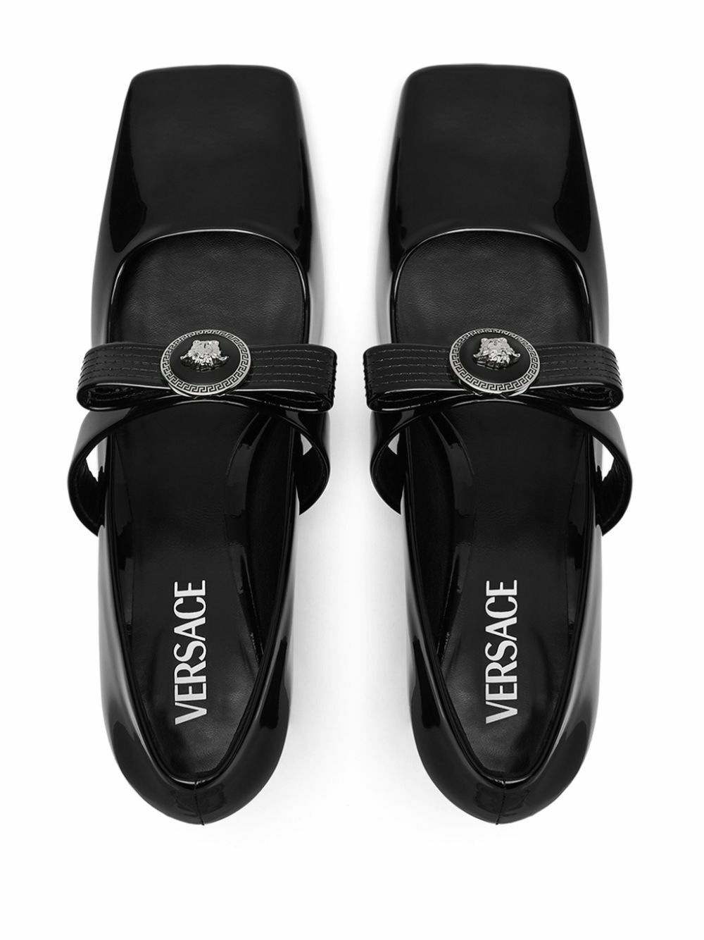 VERSACE - Gianni Ribbon Patent Leather Pumps Versace