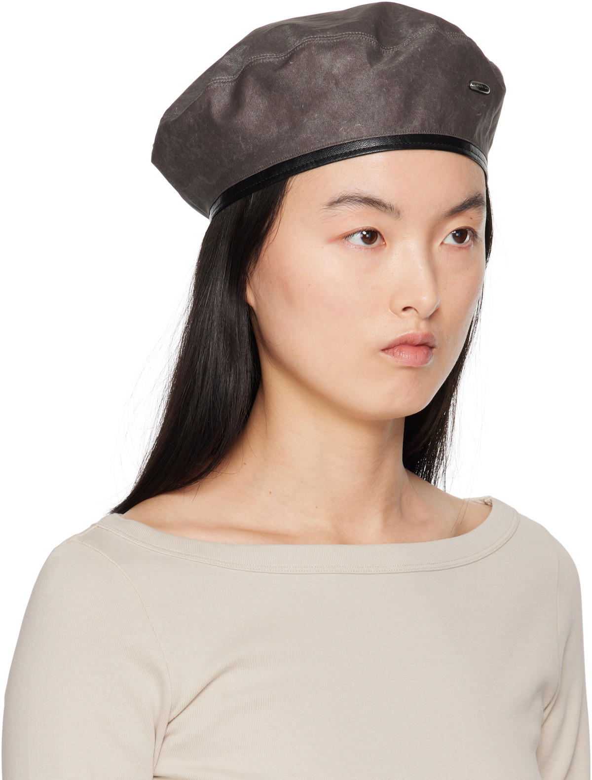 OUR LEGACY Brown Nylon Beret Our Legacy