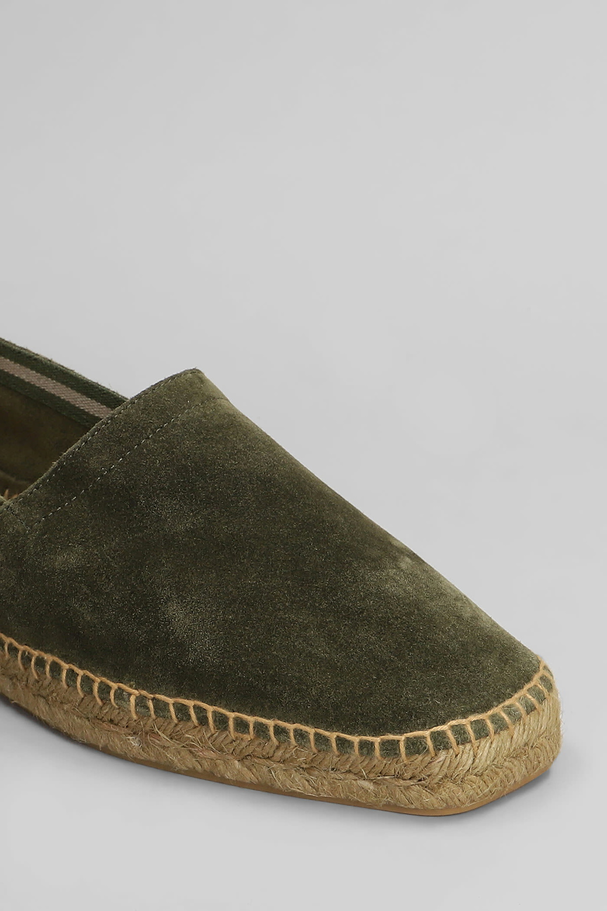 Castañer Pablo T-186 Espadrilles In Green Suede Castaner