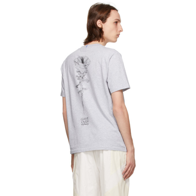 MCQ Grey Relaxed Logo Arcadia Ego T-Shirt McQ Alexander McQueen