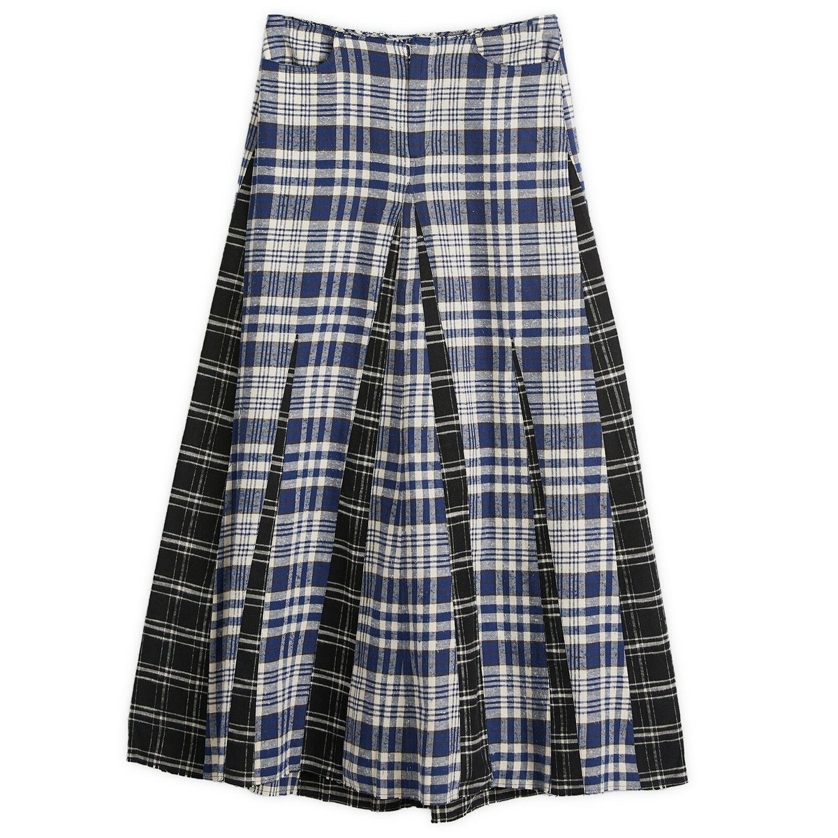 Our Legacy Women's Rebel Skirt in Black And Blue Coastal Flannel Our Legacy