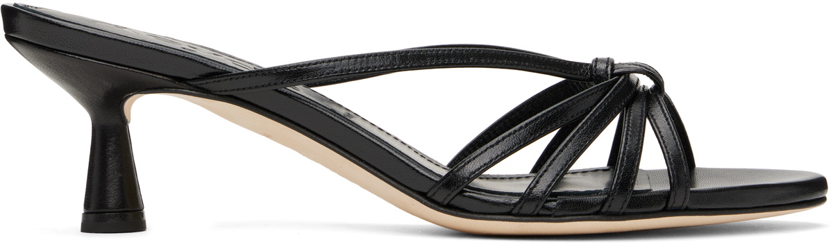 Aeyde Black Abby Leather Mules Aeyde