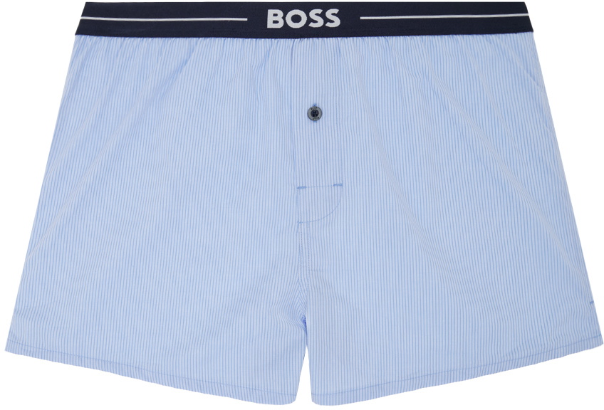 BOSS Three-Pack Blue Boxers BOSS
