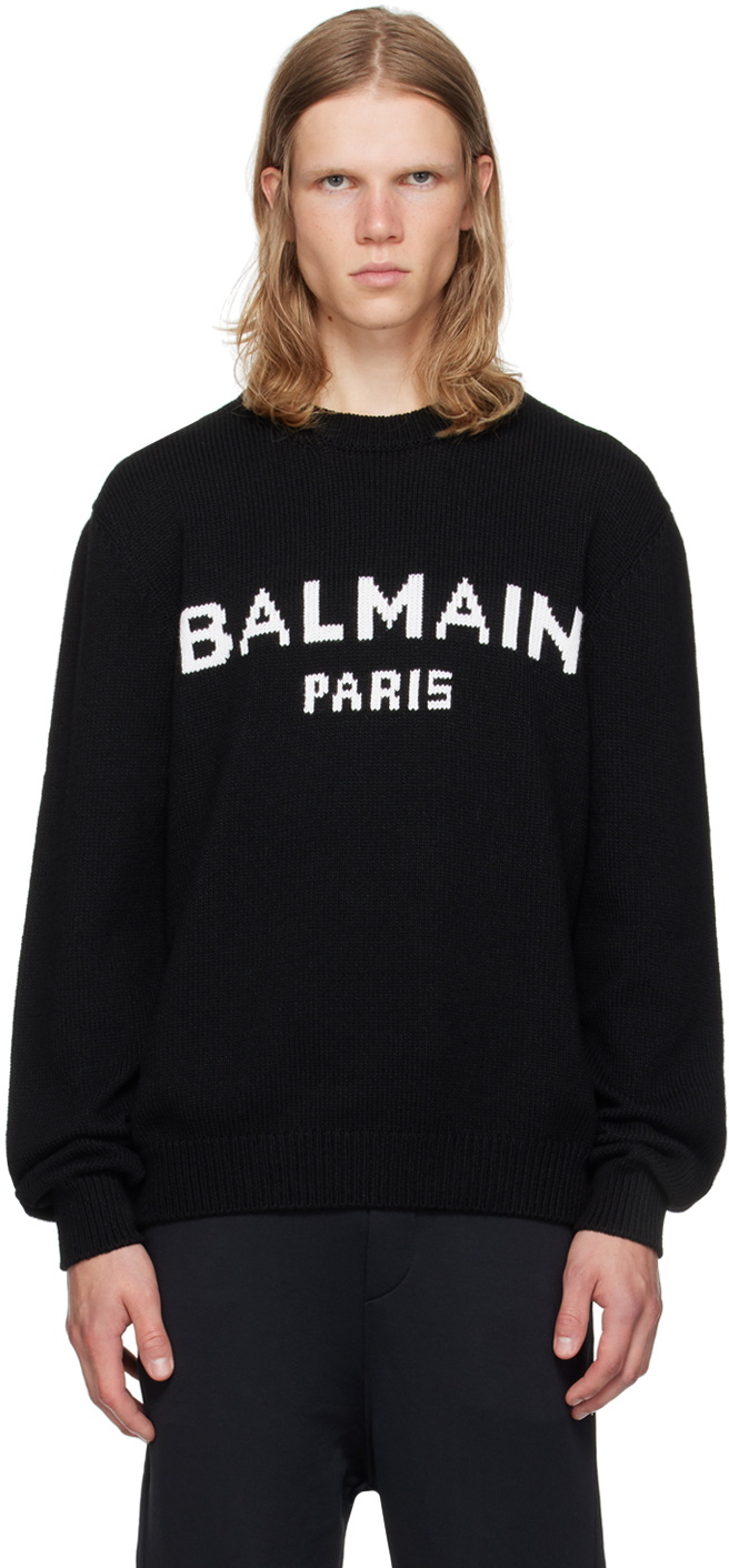 Balmain Black Wool 'Balmain Paris' Sweater Balmain