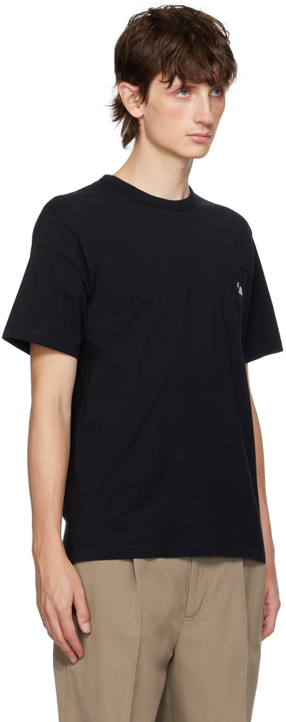 Maison Kitsuné Black Tricolor Fox T-Shirt Maison Kitsune