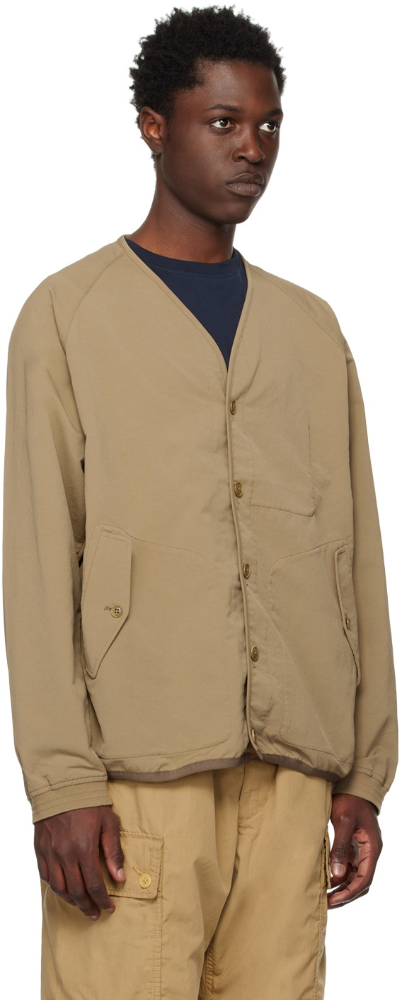 Nanamica Tan Raglan Cardigan Nanamica