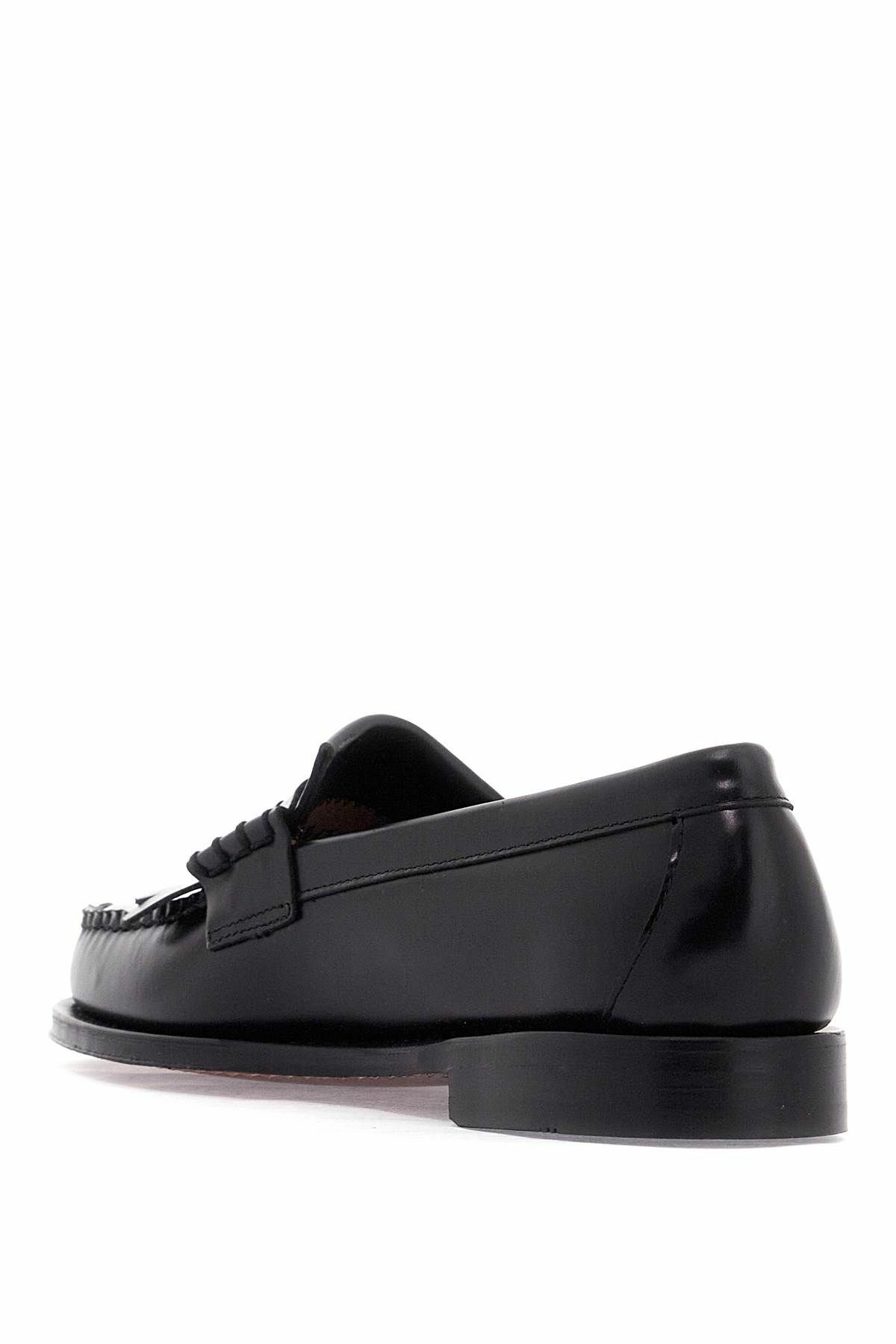 G. H. BASS esther kiltie weejuns loafers in brushed leather Black G.H ...