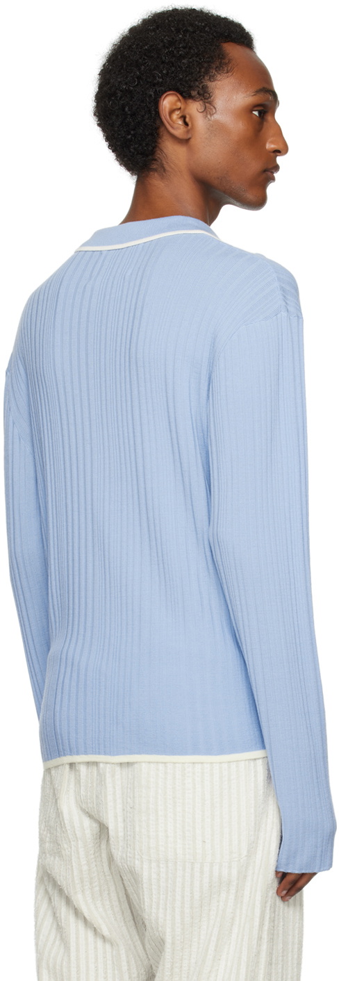 King & Tuckfield Blue Irregular Rib Shirt King and Tuckfield