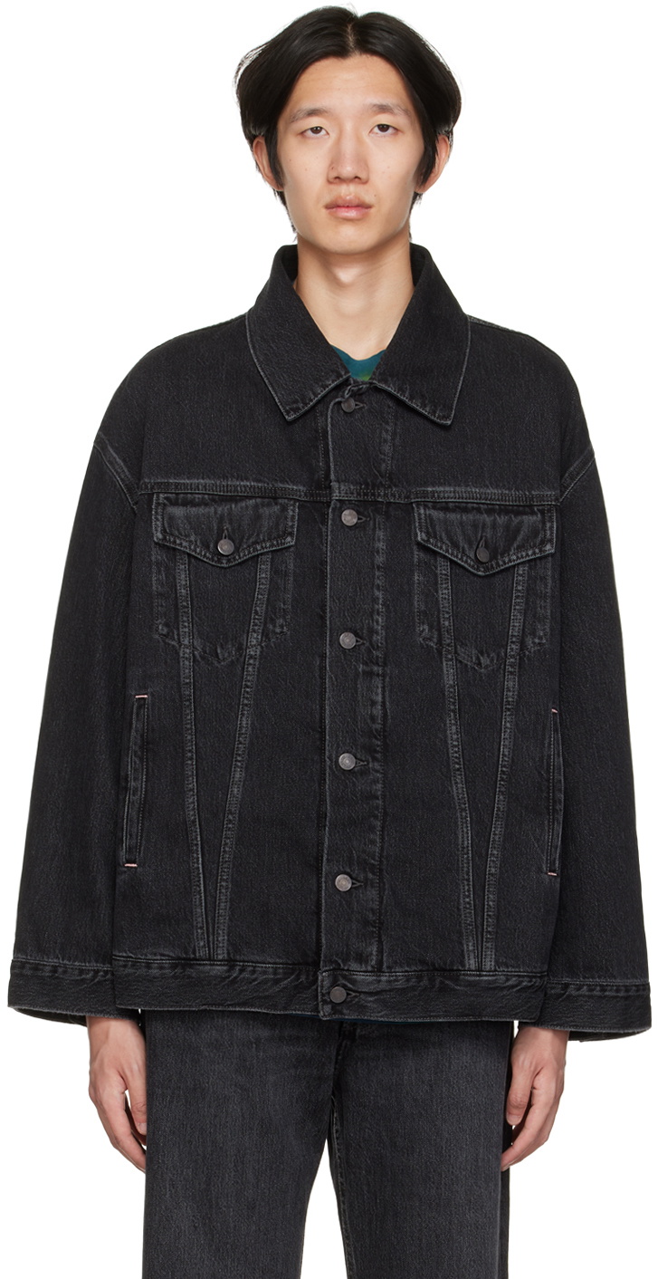 Acne Studios Black Loose-Fit Denim Jacket Acne Studios