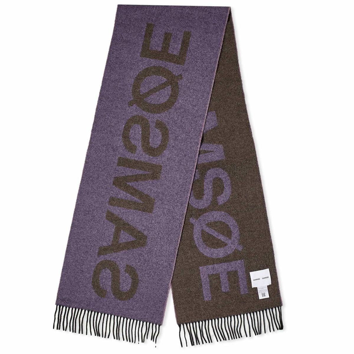 Samsøe Samsøe Women's Samsoe Logo Scarf in Peppercorn Samsøe Samsøe