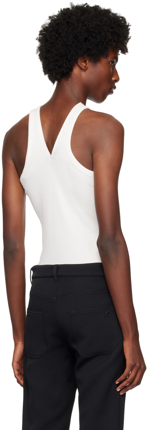 Courrèges White Zipped Tank Top Courreges
