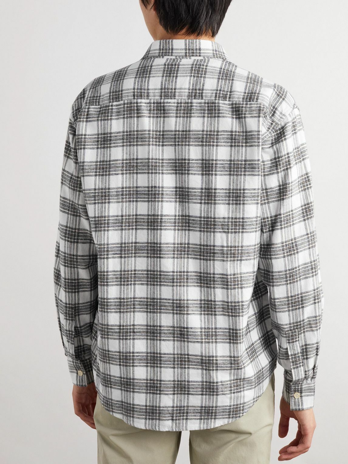 NN07 - Deon 5465 Checked Organic Cotton-Flannel Shirt - Gray NN07