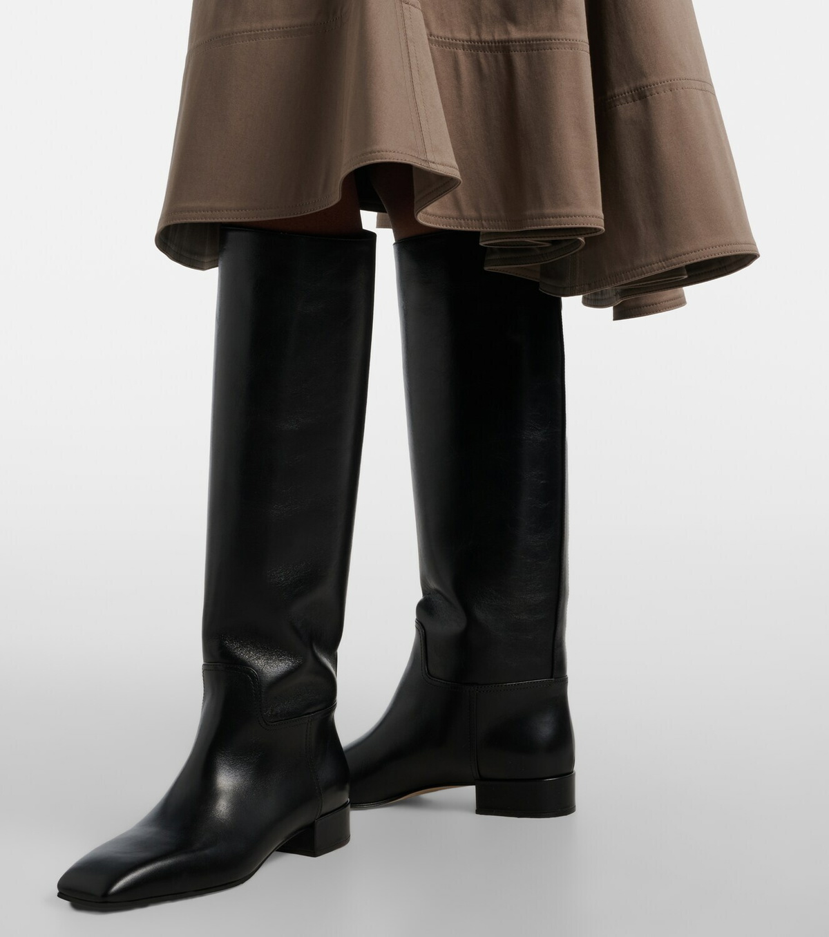 Christen Classic Square leather knee-high boots CHRISTEN