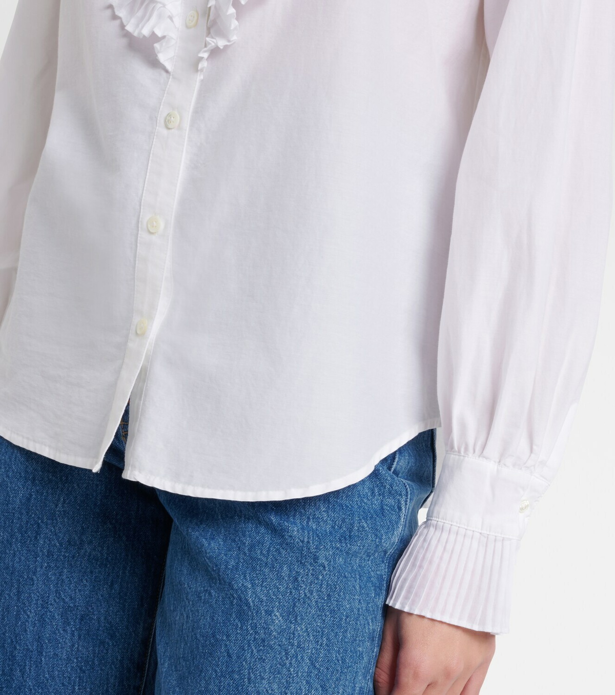 Polo Ralph Lauren Ruffled cotton and silk blouse Polo Ralph Lauren