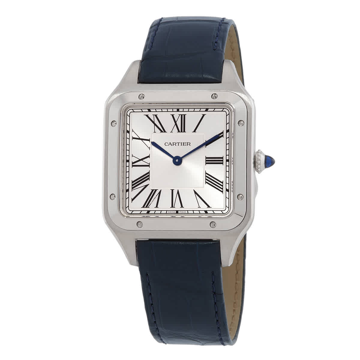 Cartier XL Santos Dumont Hand Wind Silver Dial Mens Watch WSSA0032 Cartier