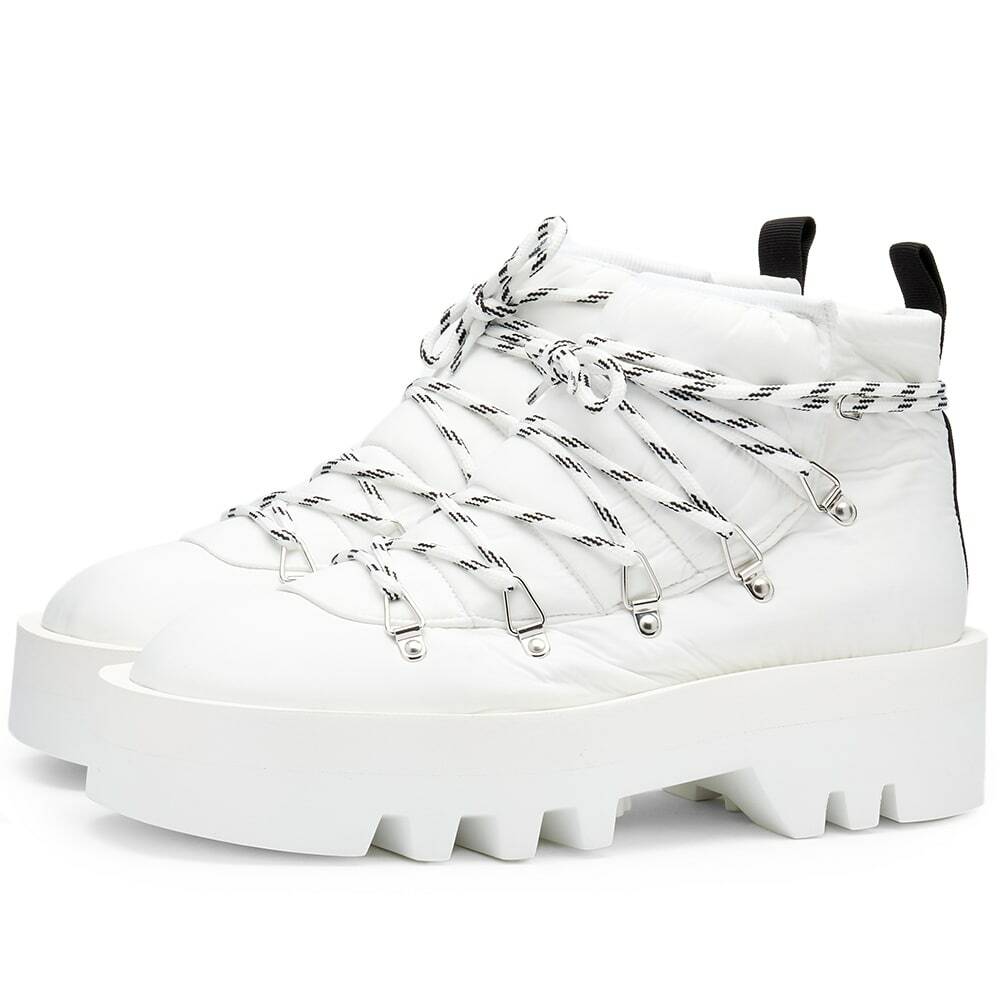 JW Anderson Women's Padded Laced Boot in White JW Anderson