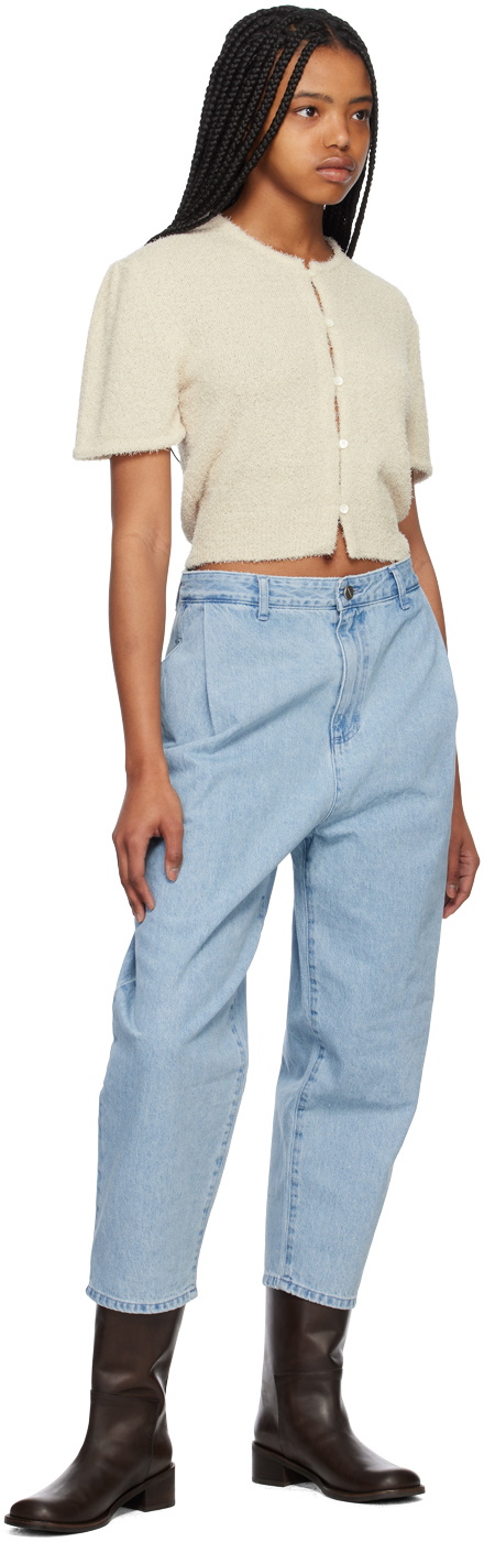 AMOMENTO Beige Fancy Balloon Cardigan AMOMENTO