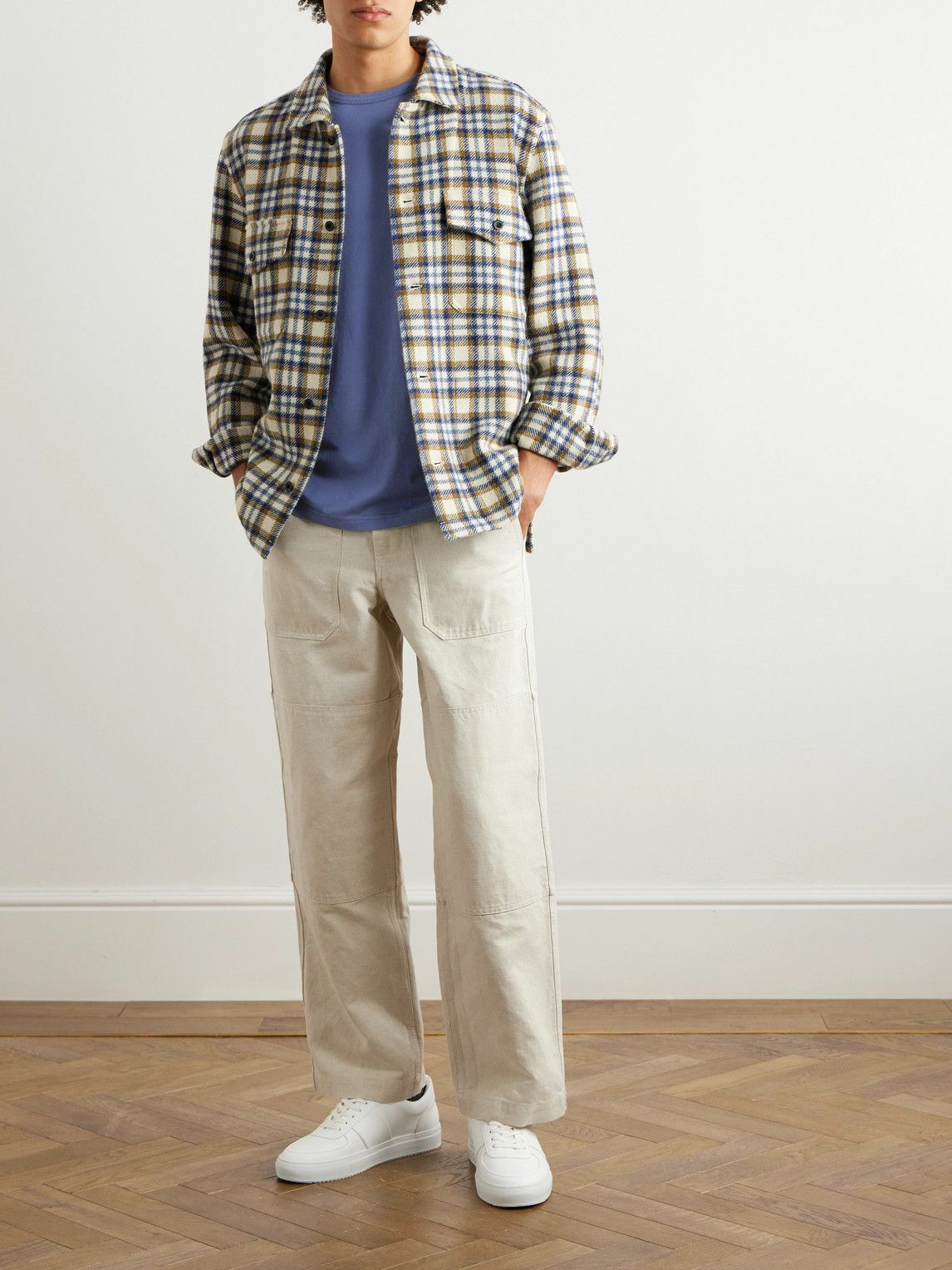 Mr P. - Garment-Dyed Cotton-Jersey T-Shirt - Blue Mr P.