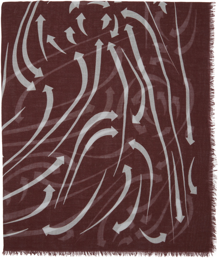 Vivienne Westwood Burgundy Arrow Scarf Vivienne Westwood