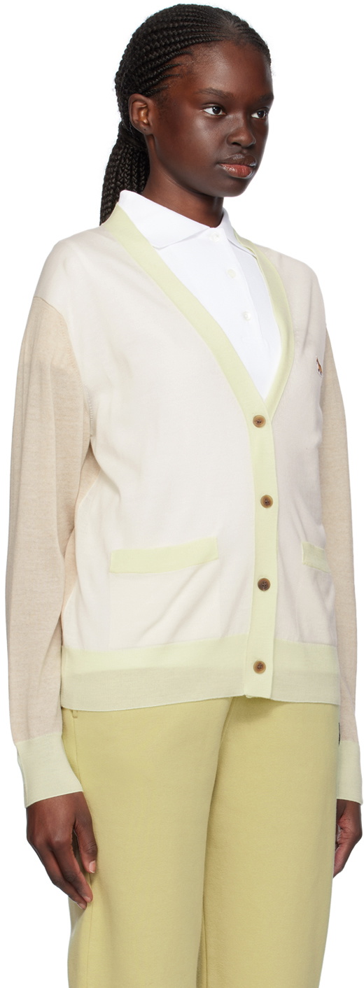 Maison Kitsuné Multicolor Baby Fox Cardigan Maison Kitsune