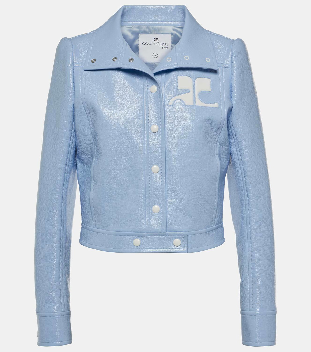 Courrèges Reedition cropped vinyl jacket Courreges