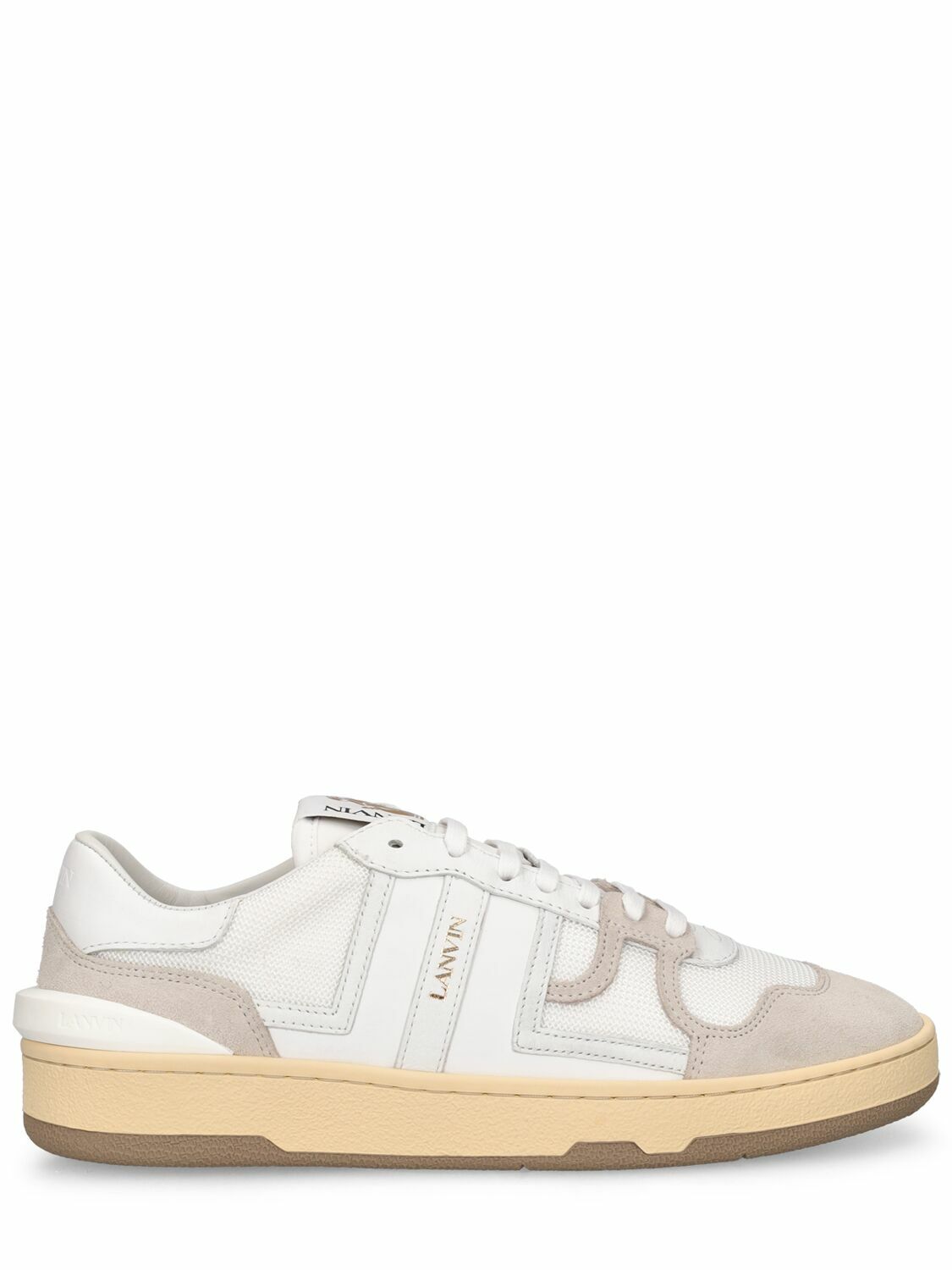 LANVIN - 10mm Clay Poly & Leather Sneakers Lanvin