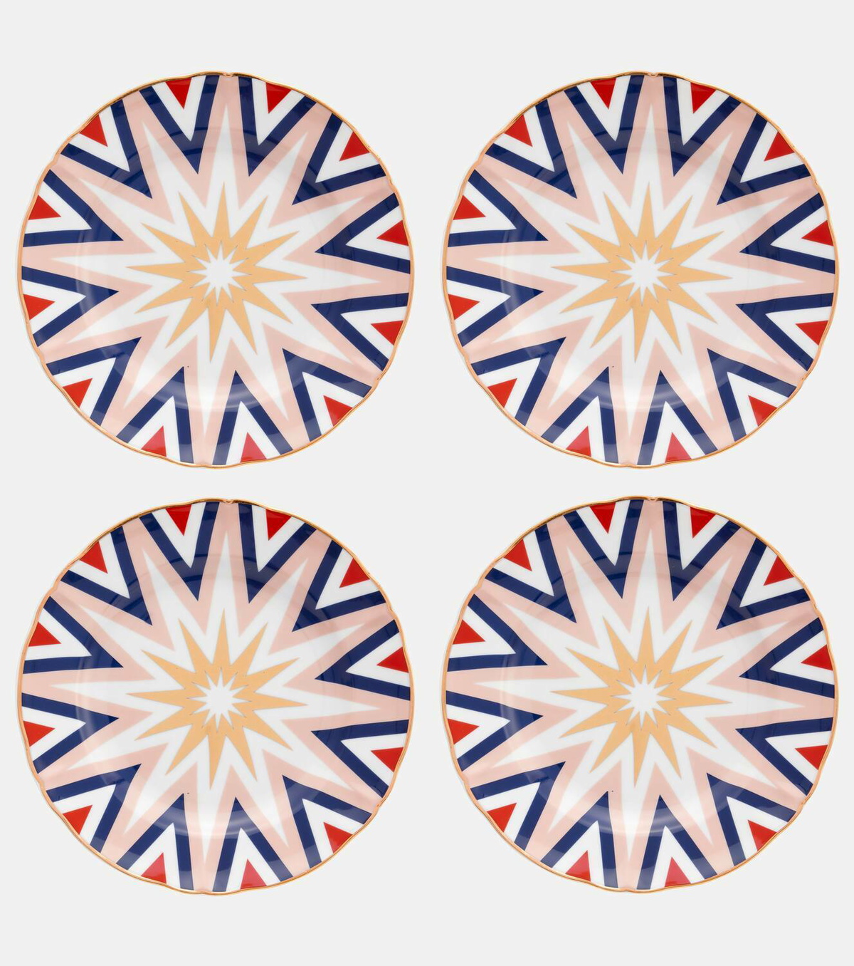 Bitossi Folgore set of 4 dessert plates Bitossi Ceramiche