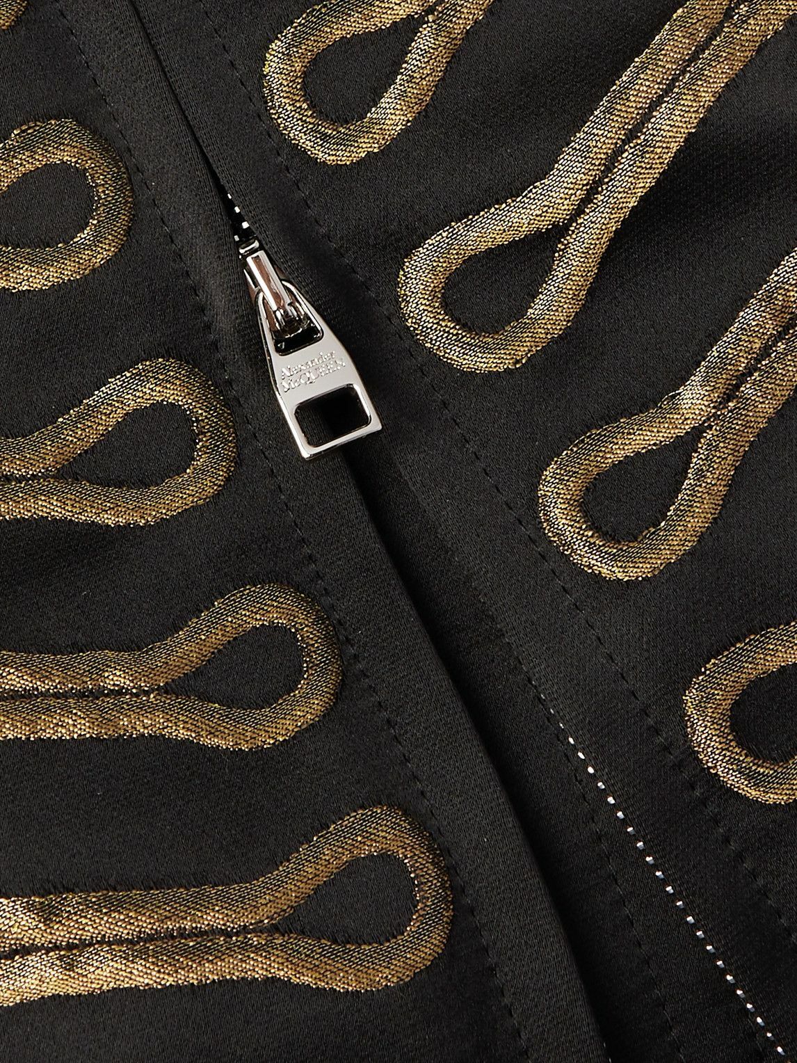 Alexander McQueen - Embroidered Shell Bomber Jacket - White Alexander ...