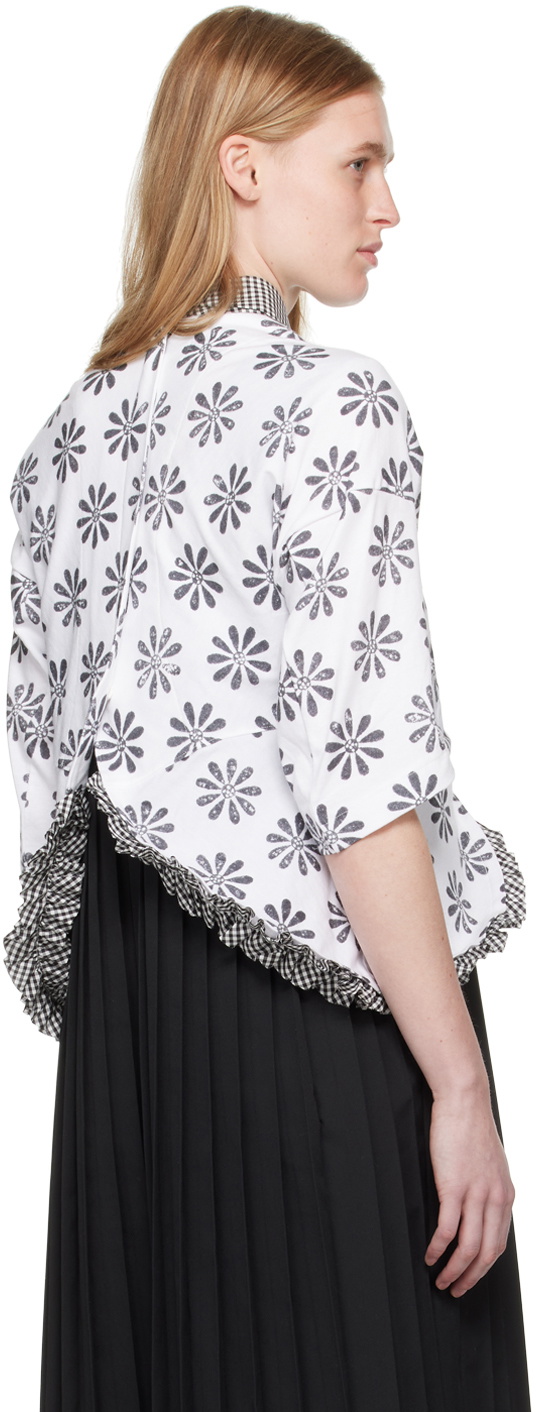 Tao Comme Des Garçons White Ruffled Jacket