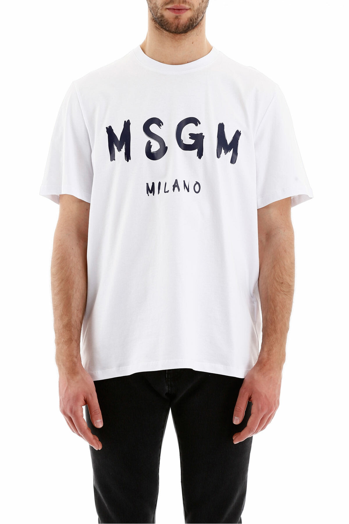 MSGM Paint Brushed Logo T-shirt MSGM