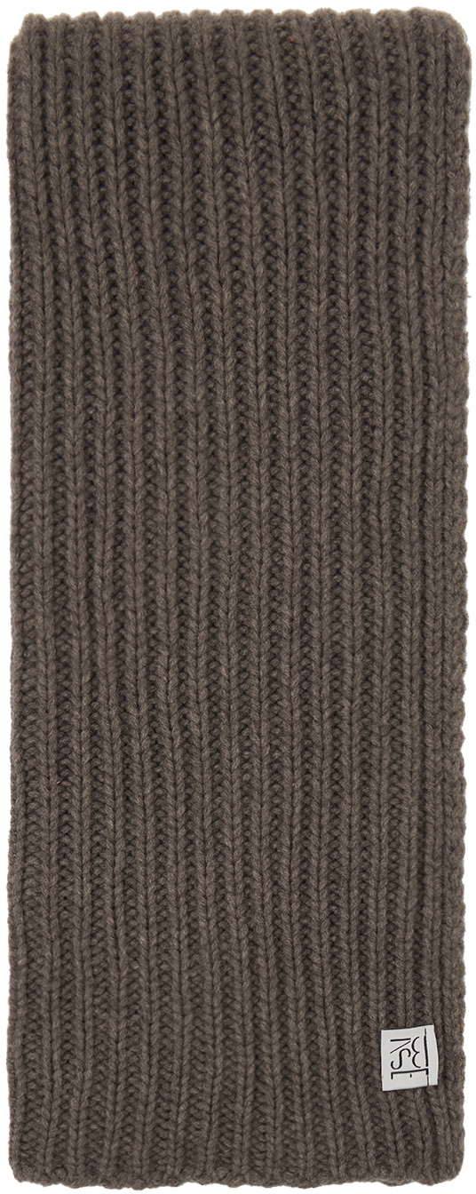 Baserange Brown Wool Scarf Baserange