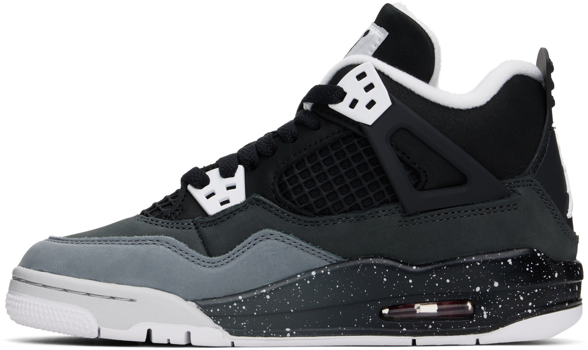 Nike Jordan Big Kids Black Air Jordan 4 Retro Sneakers Nike Jordan Brand