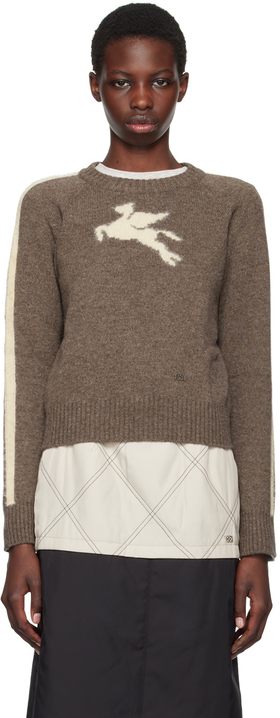 Kijun Brown Merino Wool Sweater. Kijun