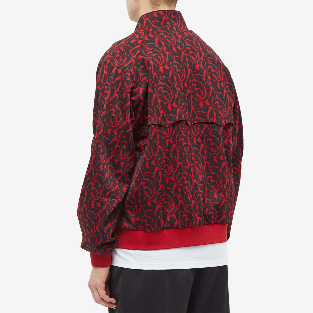 Baracuta x Needles Jacquard AF G9 Harrington Jacket in Red Baracuta